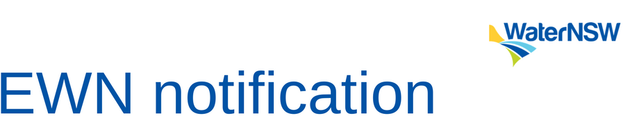 WaterNSW Early Warning Registration Form